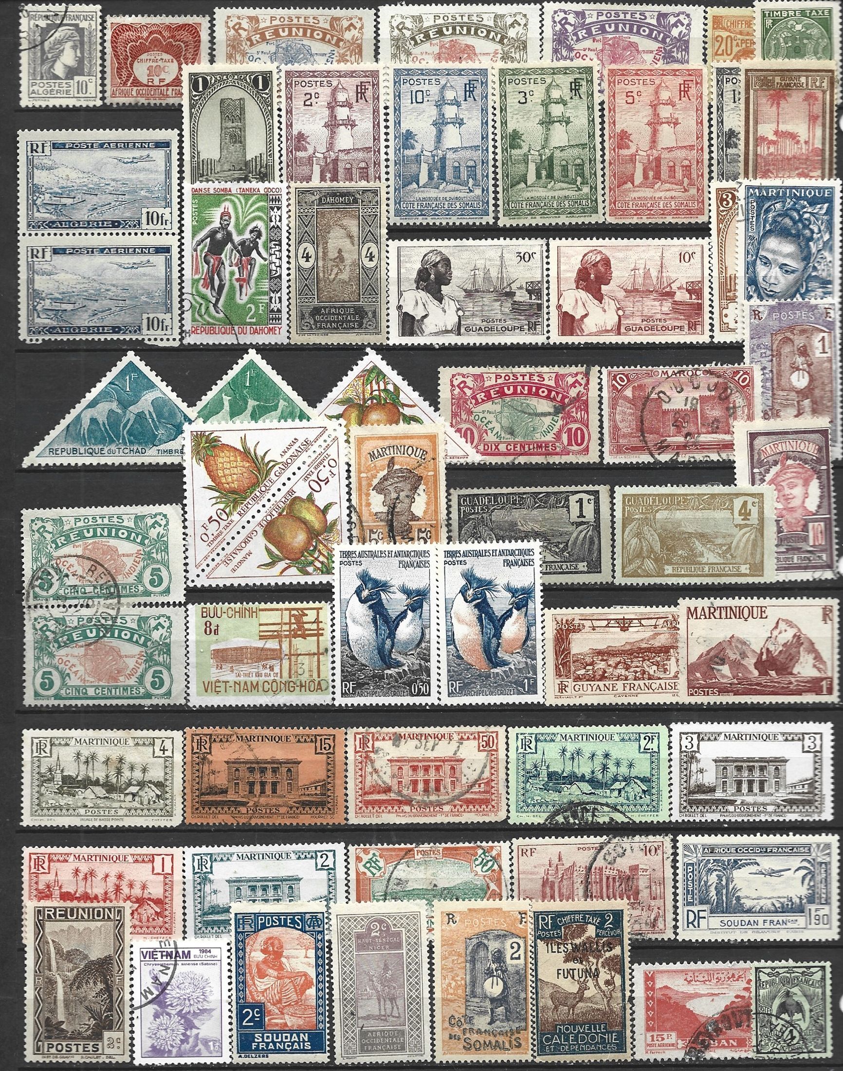 Collection LOT 19657 French Colonies 59 AC Stamps | Europe - France ...