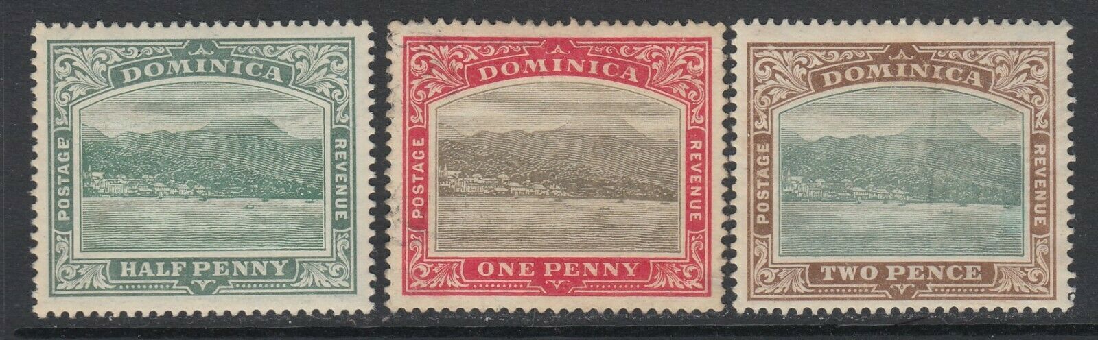 Dominica, Scott 35-37 (SG 37-39), MHR (1p surface rub) | Caribbean ...
