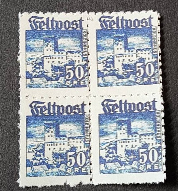 DNSAP FELDPOST Soldiers Stamp blocks Denmark Danish Nazi party WW2 WWII ...