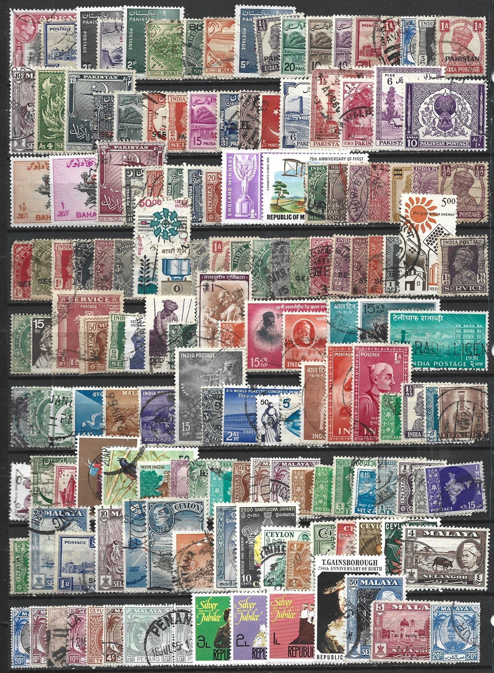 Collection LOT 18651 GB Commonwealth in Asia 155 AC Stamps | Great ...
