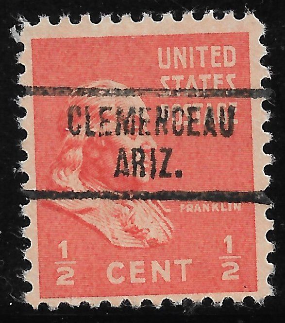 AZ Precancels: Clemenceau 734; Better Type $1.50; ½c 1938 Prexy Issue ...