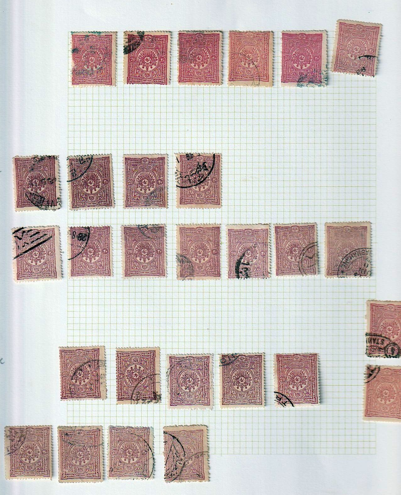 TURKEY Early/Mid Overprints Imprimes on Pages M&U(Apx 150)BR 1347 ...