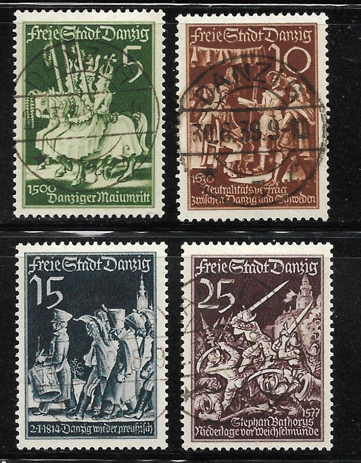 Danzig - Regular Issue - Scott #234-237 Stamp Day Set 1939 F VF Used ...
