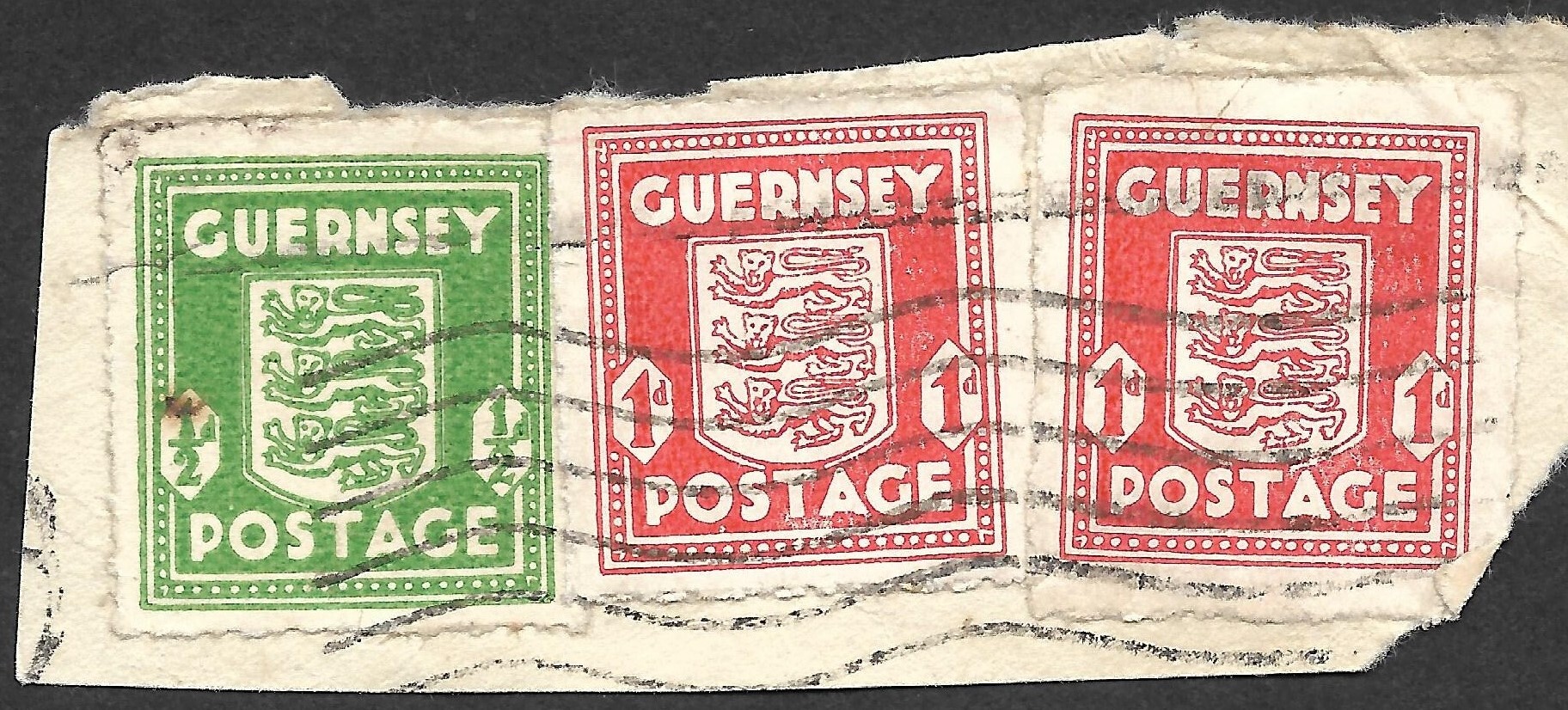 British Used WWII Guernsey Stamps, Scott #N1 to #N3 | Great Britain ...