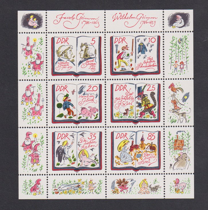 German Democratic Republic DDR #2515 MNH 1985 sheet fairy tales ...