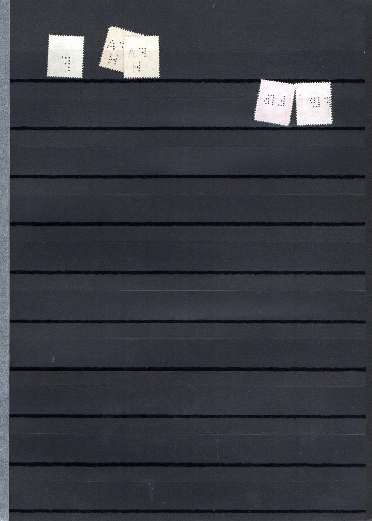 Collection of Perfins on Double Sided Page | Great Britain, Stamp ...