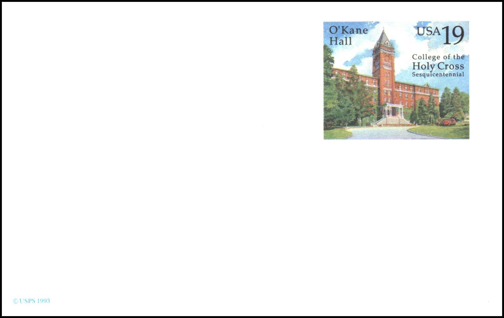 US UX171 College of the Holy Cross Postal Card Unused VF | United ...