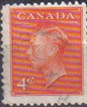 CANADA, 1950, used 4c, King George VI. | Canada, Stamp / HipStamp