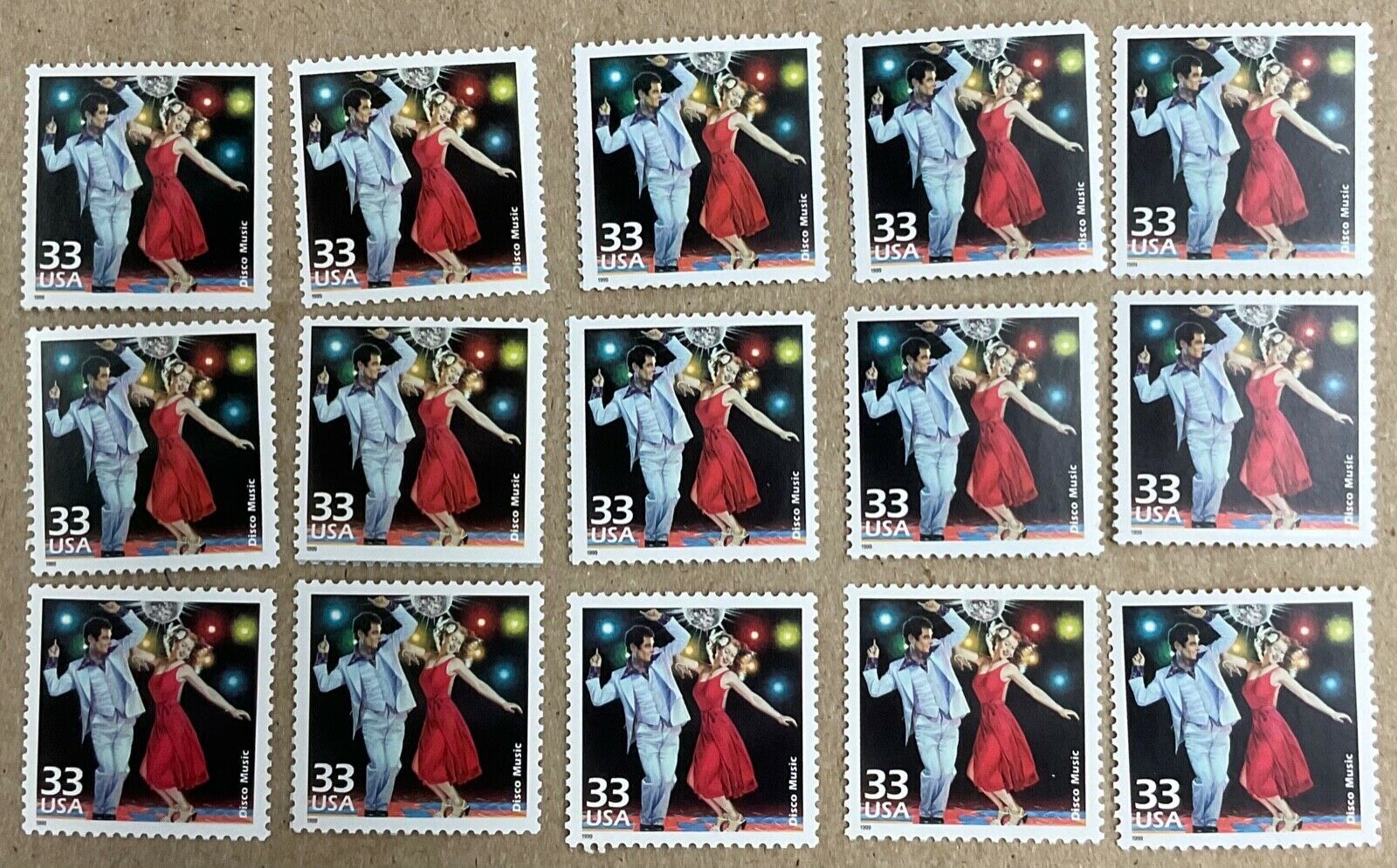 3189d Celebrate the Century 1970s 15 MNH 33 c stamps Disco Dancing ...