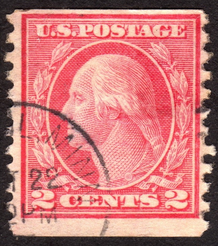 1916 US, 2c, Washington, Used, Sc 491 | United States, General Issue ...