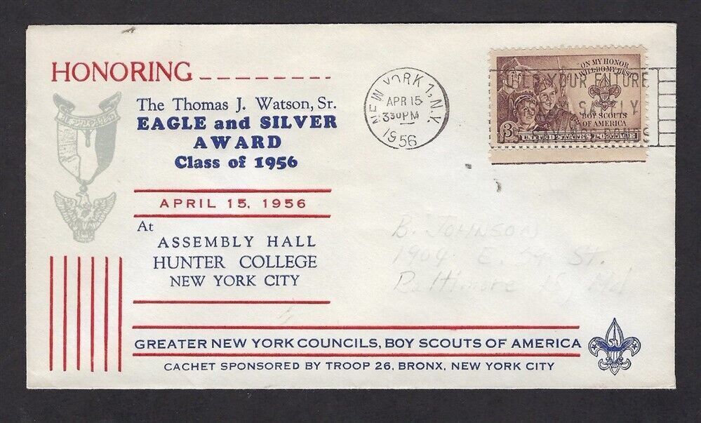 1956 US Boy Scouts New York Thomas Watson Eagle & Silver NY Council BSA ...