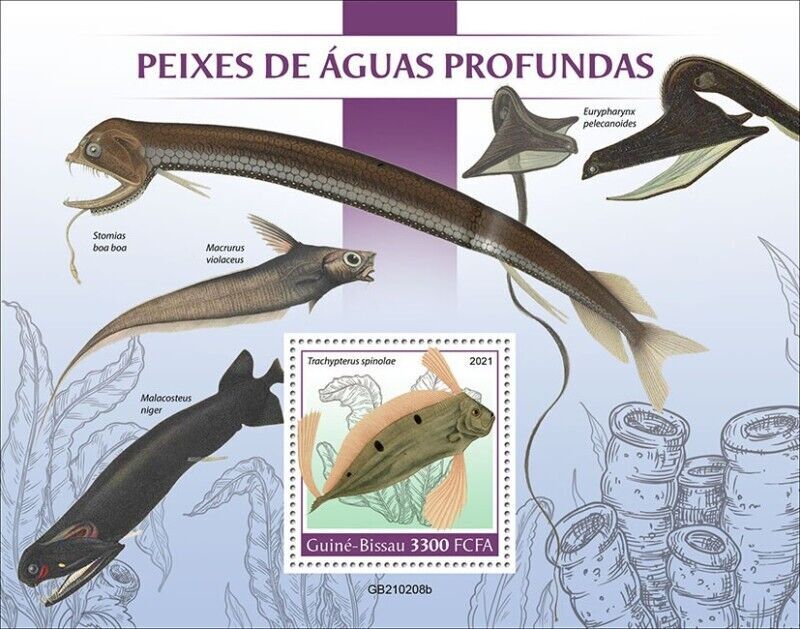 Guinea-Bissau - 2021 Deep Sea Fish, Ribbonfish - Stamp Souvenir Sheet ...