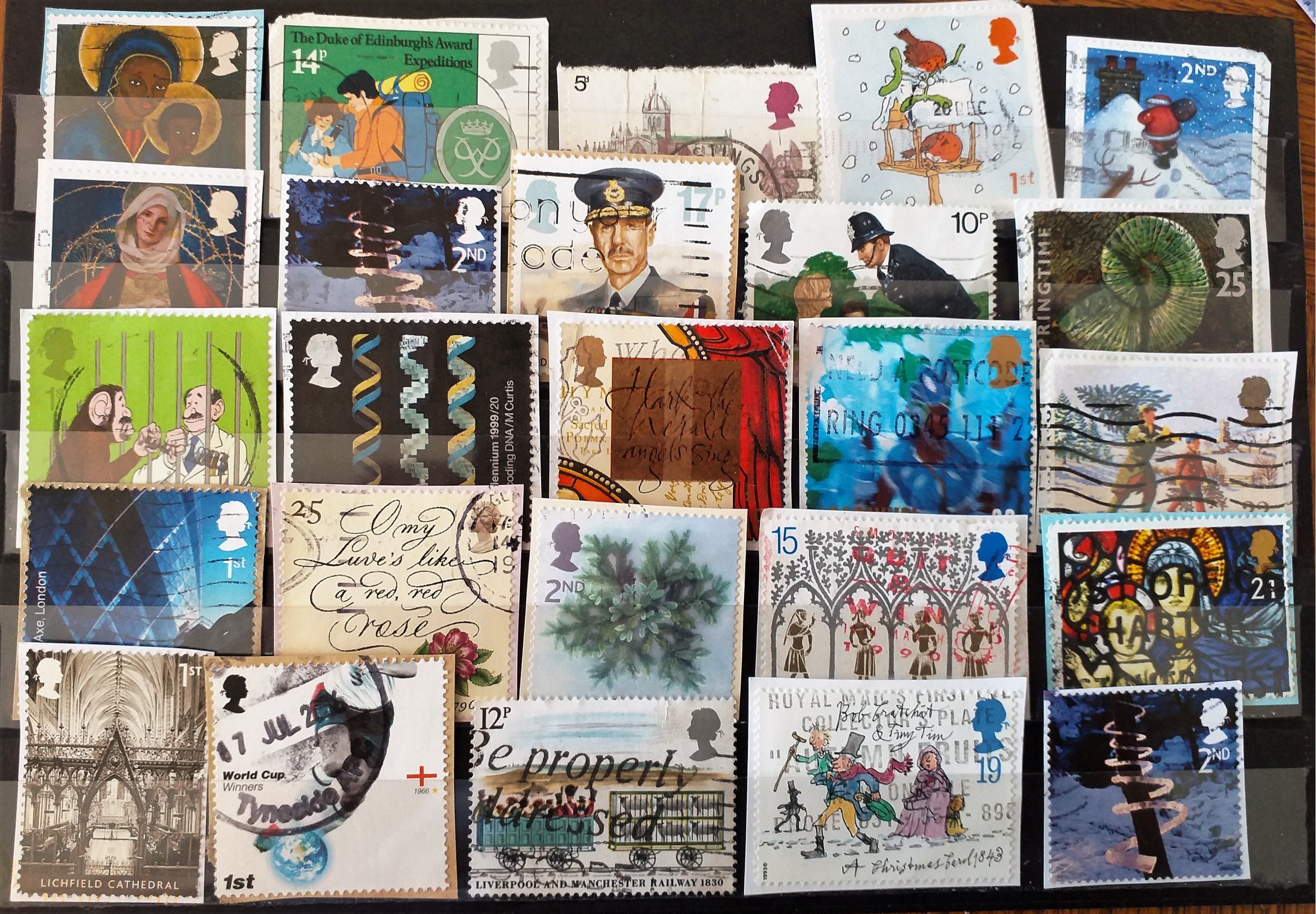 GB Stamp Modern Stamp Collections on Paper Used 12 | Great Britain ...