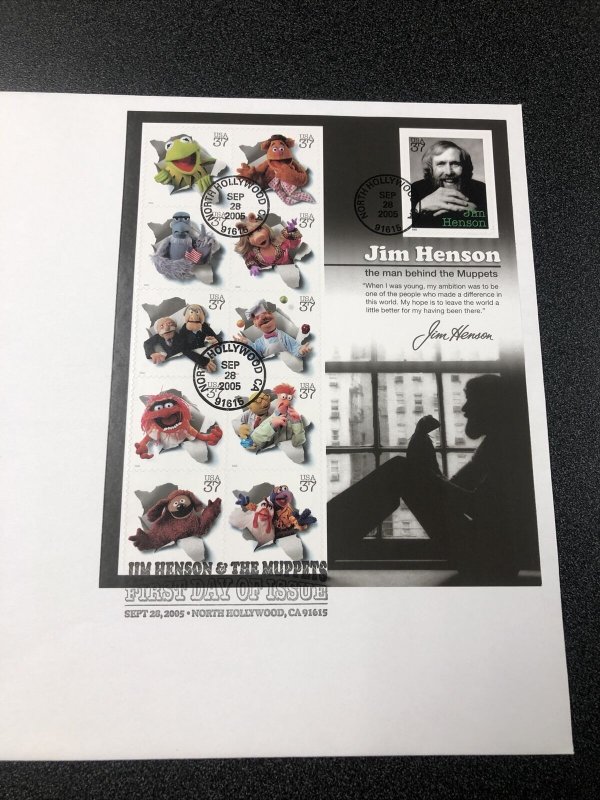 US 3944 Jim Henson The Man Behind The Muppets Souvenir First Day Cover ...