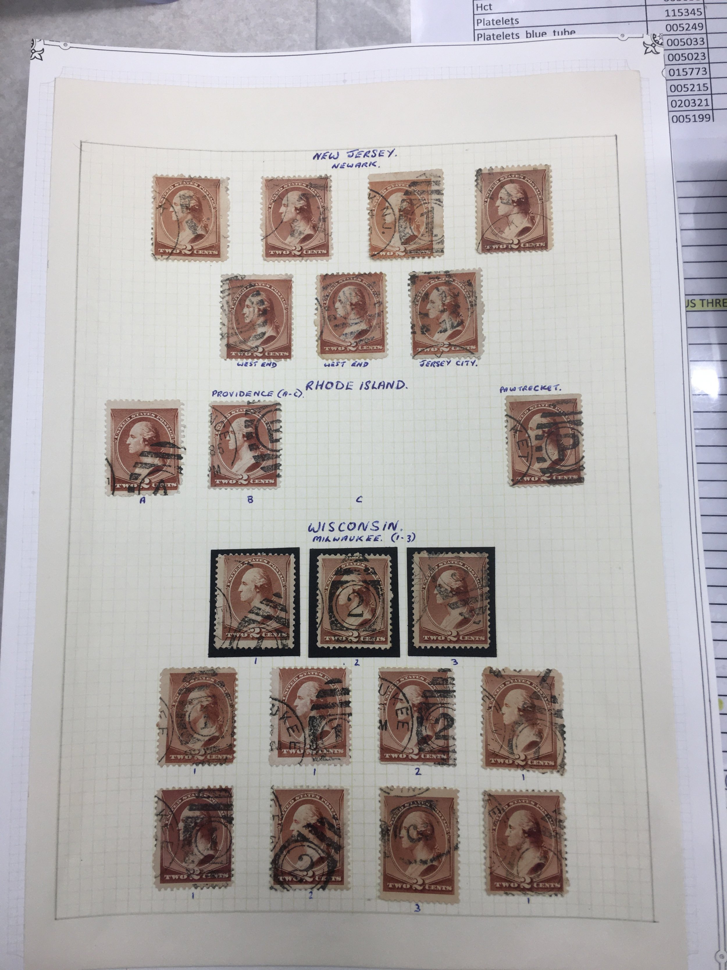 US stamp, LOT, Interesting cancel, used, Genuine, List 2816 | United ...