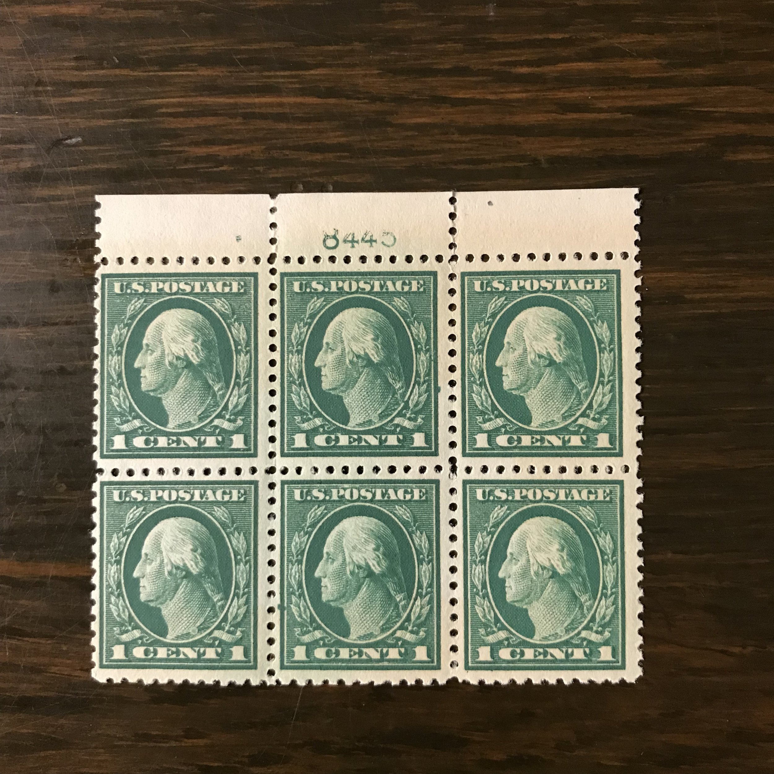 US SCOTT 498 PB - 1¢ Washington (1) -P#8445 Very Faint -MNH, F -2011 ...