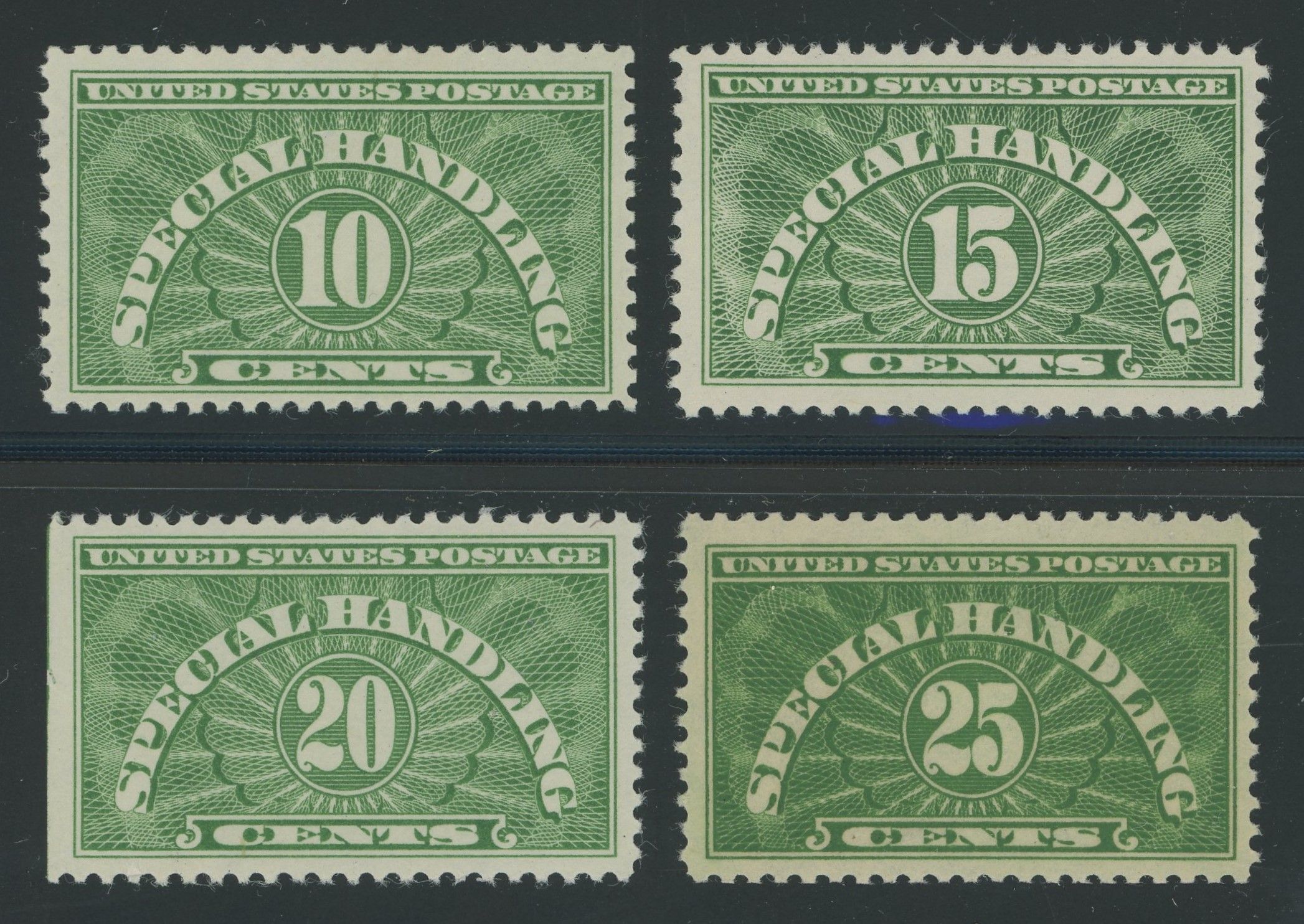USA QE1 - QE4 - Special Handling set of 4 - F/VF Mint never hinged ...
