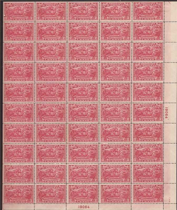 US Stamp 1927 2c Burgoyne Campaign 50 Stamp Sheet MNH Rich Color! #644 ...