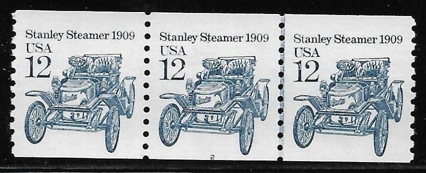 US Stamps: #2132; 12c Stanley Steamer 1909 Coil Issue; #2 PNC3; MNH ...