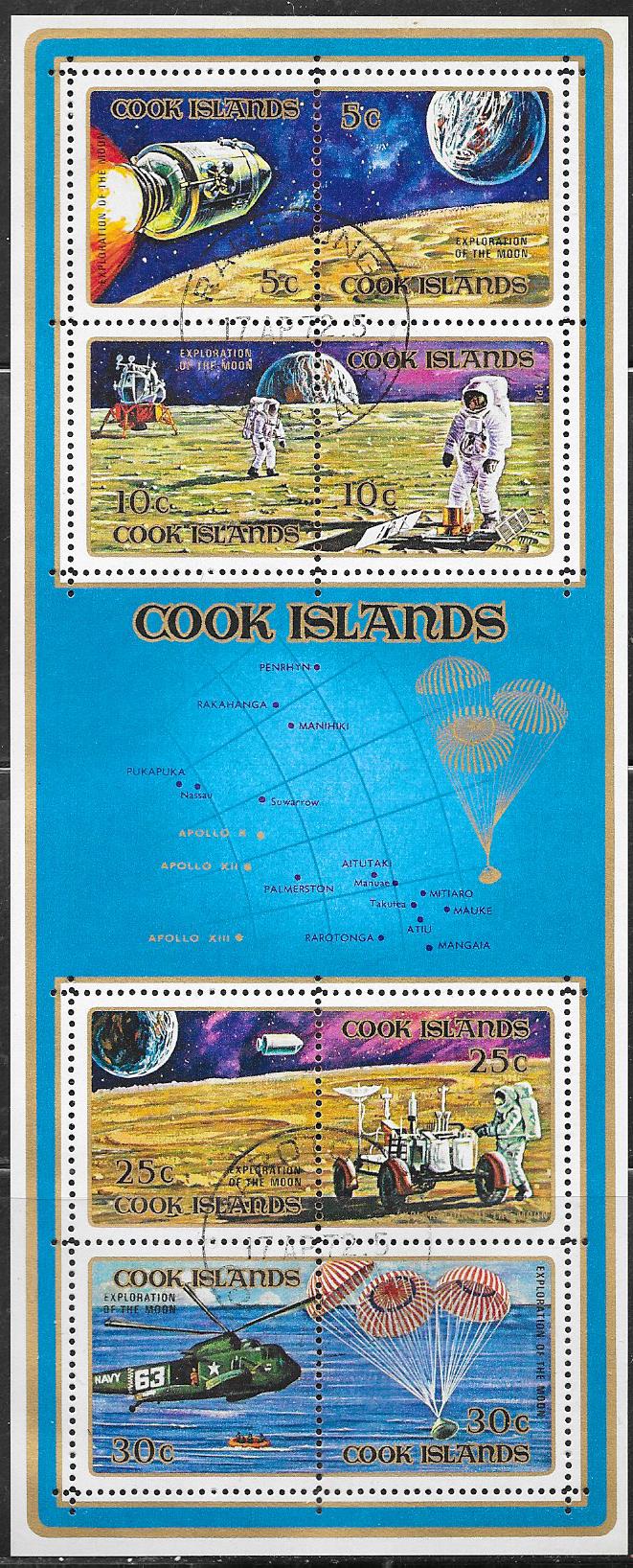 Cook Islands #322c "Apollo Moon Exploration S/S (U) CV $4.05 ...
