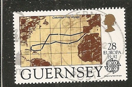 Guernsey Scott 469 Map of Columbus Voyage Used | Europe - Channel ...