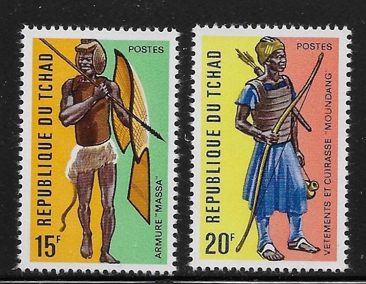 Chad 277-278 Massa Warrior set MNH c.v. $1.60 | Africa - Chad, General ...
