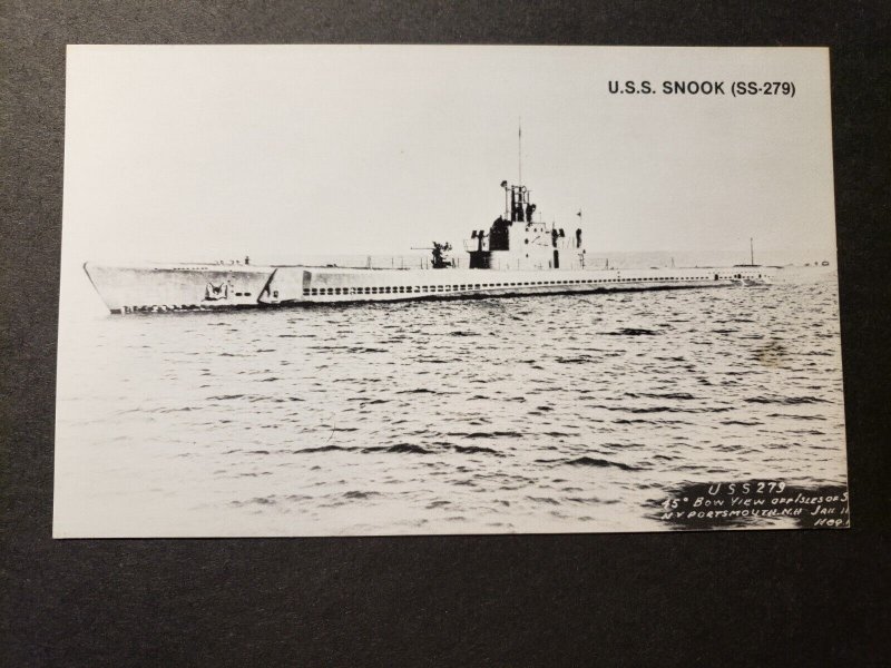 Submarine USS SNOOK SS-279 Naval Cover unused postcard | United States ...