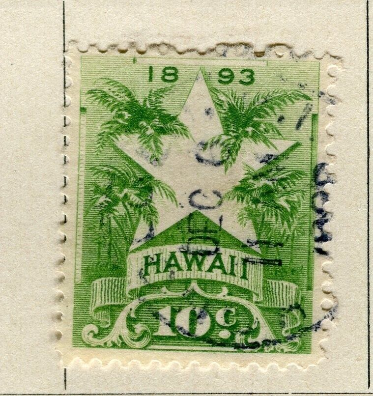 HAWAII; 1893 classic Pictorial issue fine used 10c. value, | United ...