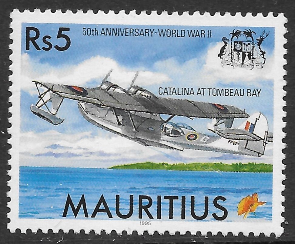 Mauritius Scott 805 MNH Rs5 World War II 50th Anniversary issue of 1995 ...