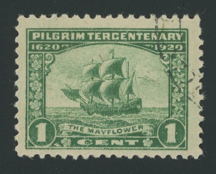 USA 548 - 1 cent Mayflower - VF Used JUMBO with clean PSE Certificate ...