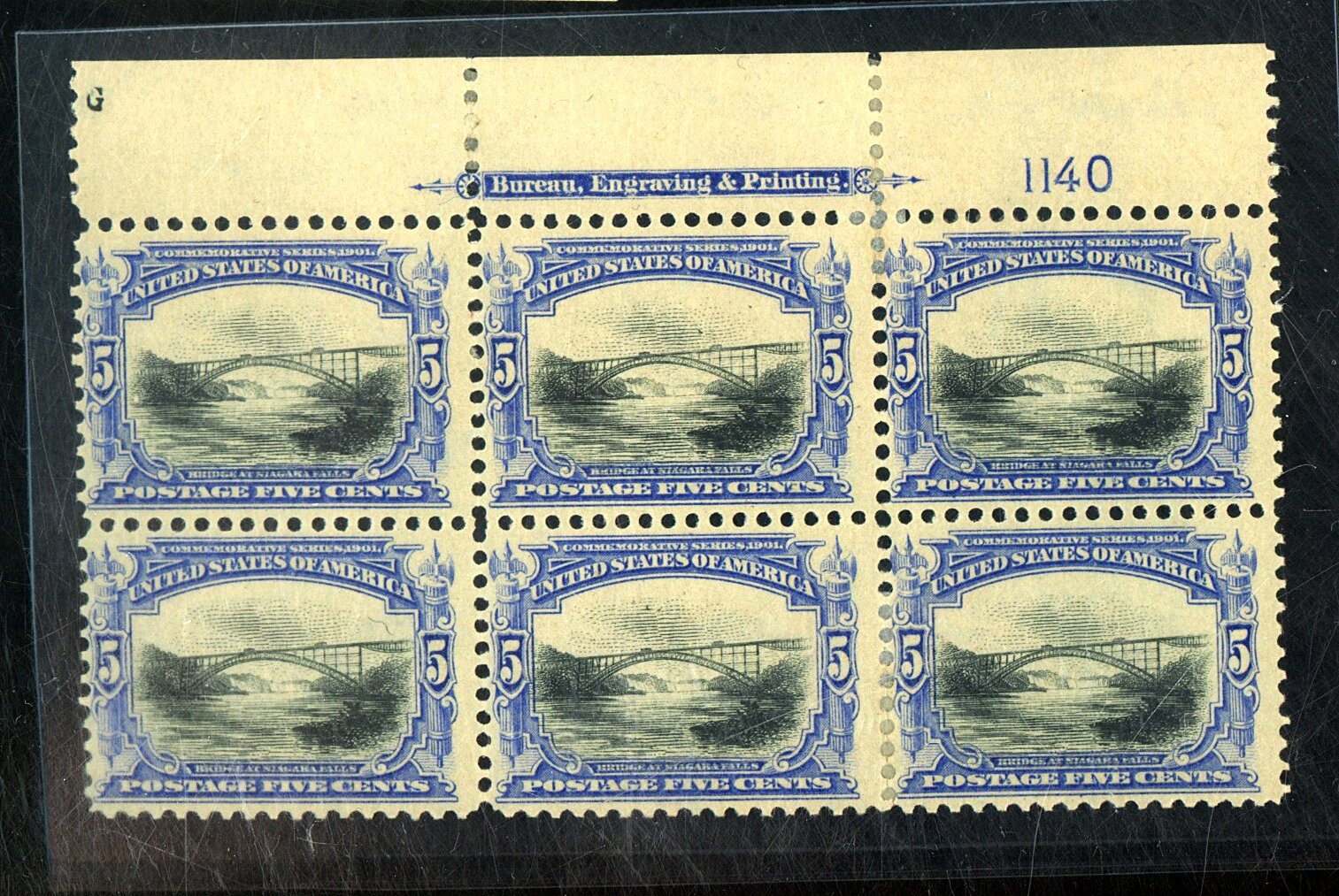297 Mint PL Block FVF OG Hinge Reinforced Separations Cat $2100 ...
