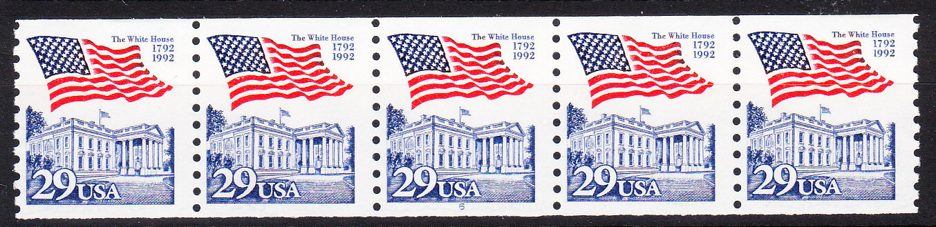 MOstamps - US Scott #2609 Mint OG NH Coil Plate # Strip of 5 - Lot # DS ...