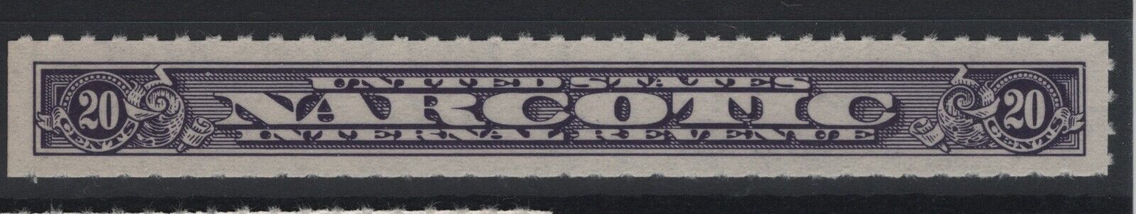 RJA58b XF OG MNH Narcotic revenue stamp nice color cv $ 250 ! see pic ...