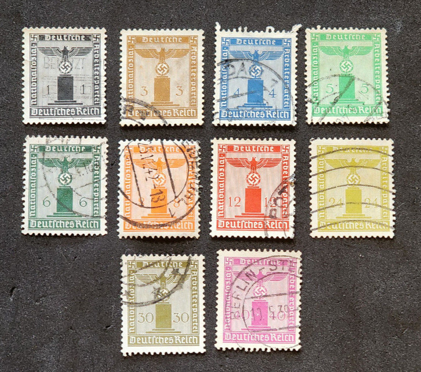 WW2 WWII Nazi Germany German Third Reich EAGLES NSDAP official stamps x ...