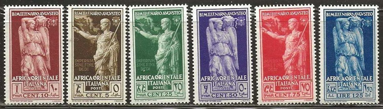 Italian East Africa, Sc #21-26, mint, hinged, complete set of six. 1938 ...
