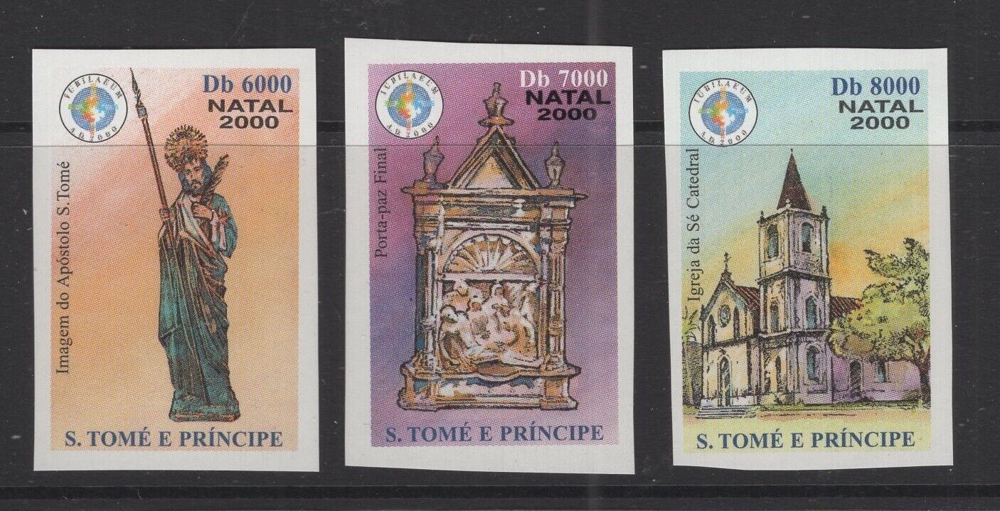 St. Thomas and Prince #1378-80 (2000 Holy Year set ) VFMNH imperforate ...