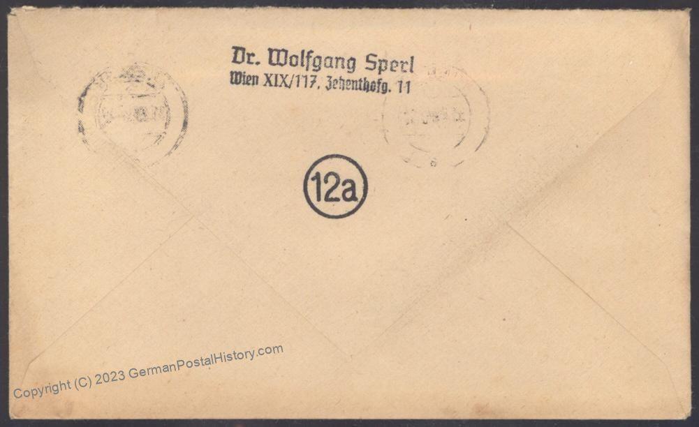 Germany 1945 WWII Ostmark Vienna Austria Late Cancel Cover ...