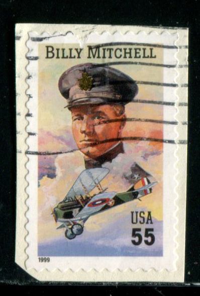 3330 US 55c Billy Mitchell SA, used on paper | United States, General ...