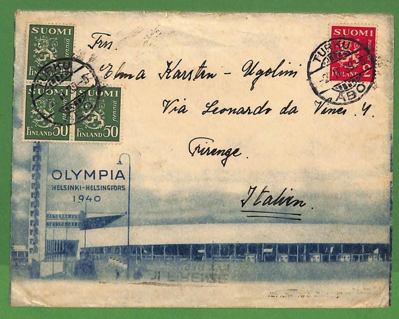 ad0665 - FINLAND - Postal History - Advertising for cancelled 1940 ...
