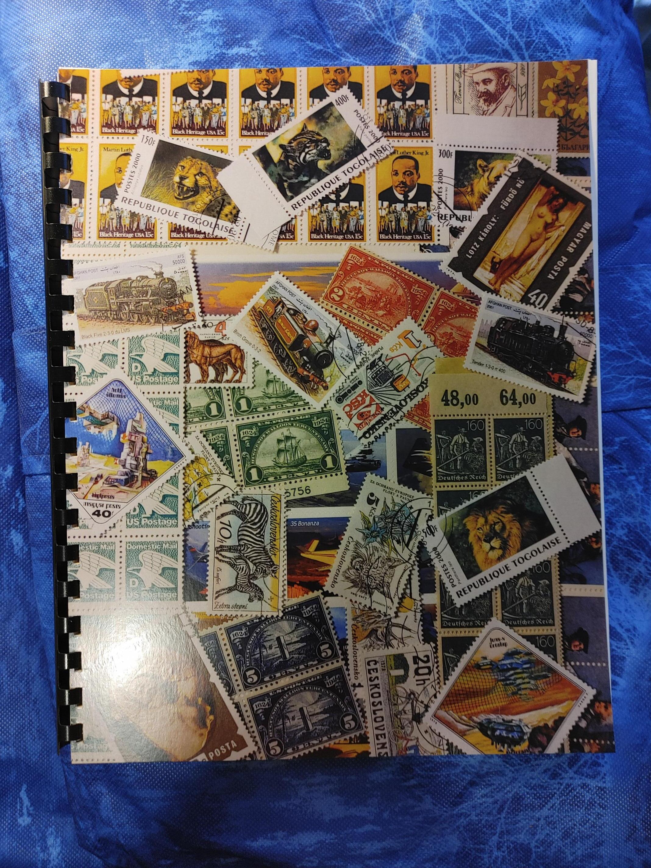 Stamp Stock Book for Blocks and Large Stamps 8.5" X 11" 10 Pages 5 Rows ...