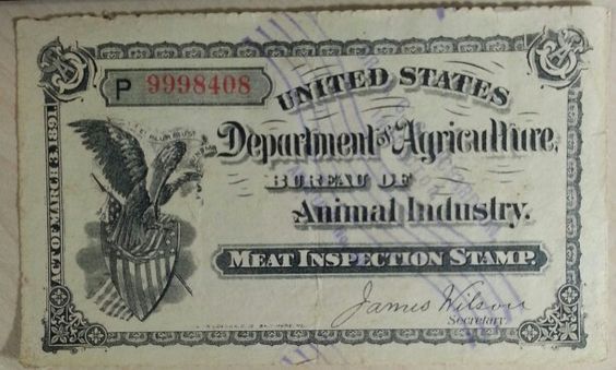 1891 Act U.S. Department of Agriculture, Animal Industry, Meat ...