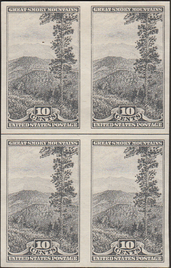 # 765 Mint No Gum As Issued Horizontal Line Gray Black Great Smokey ...