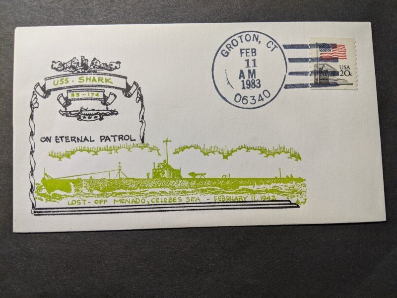 Submarine USS SHARK SS-174 Naval Cover 1983 ARRINGTON ETERNAL PATROL ...
