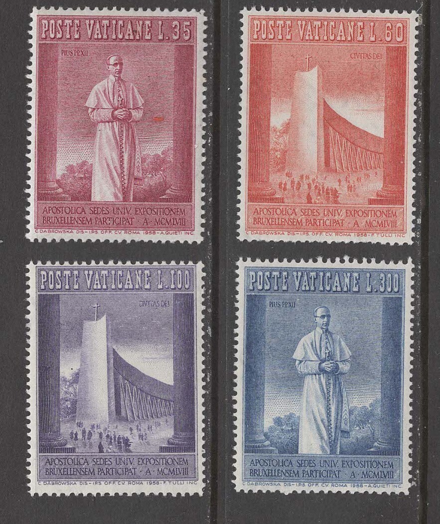 Vatican # 239-42 Brussels World Fair (4) Mint NH | Europe - Vatican ...