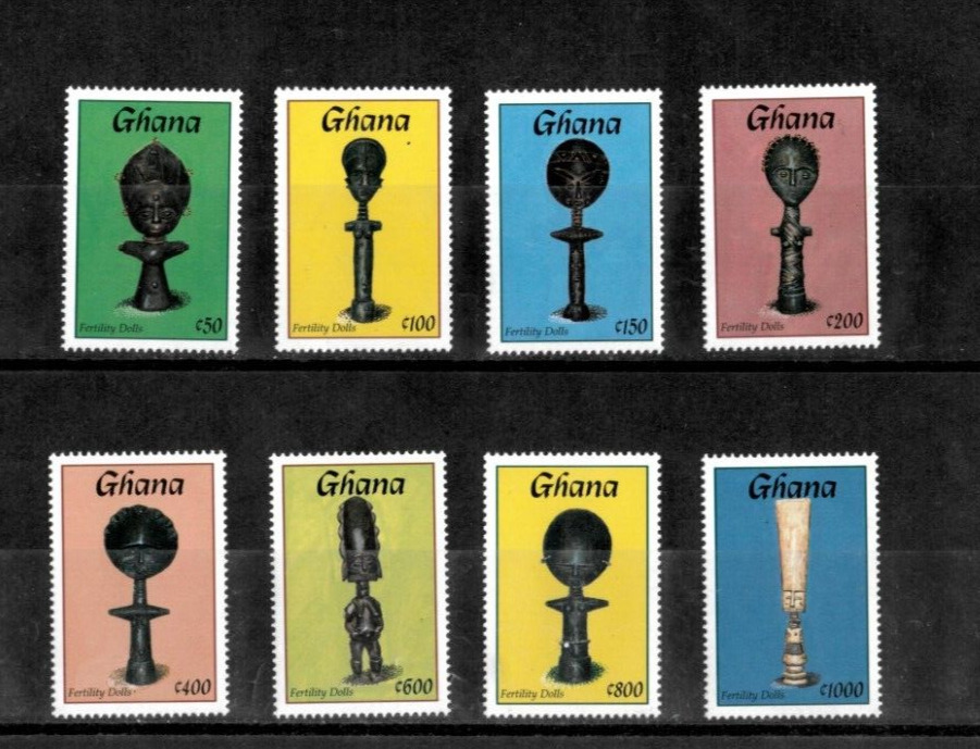 Ghana 1994 - Fertility Dolls - Set of 8 Stamps - Scott #1745-52 - MNH ...