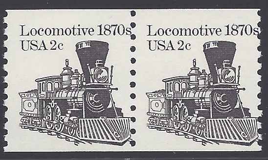 #1897a 2c Locomotive 1870s Coil Pair 1982 Mint NH | United States ...