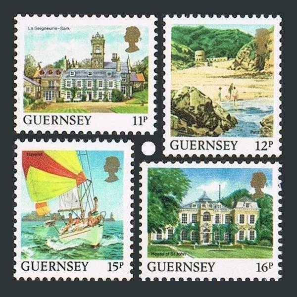 Guernsey 375-378 Coil stamps,MNH.Michel A392-B392,415-416.La Seigneurie ...
