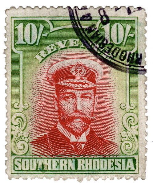 (I.B) Southern Rhodesia Revenue : Duty Stamp 10/- | Africa - Zimbabwe ...