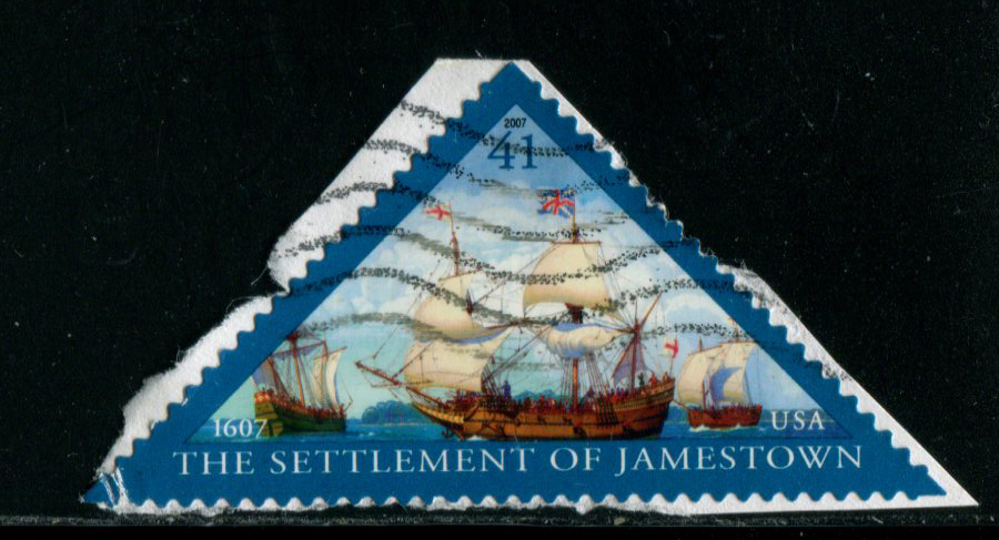 4136 US 41c Jamestown Settlement SA, used on paper | United States ...