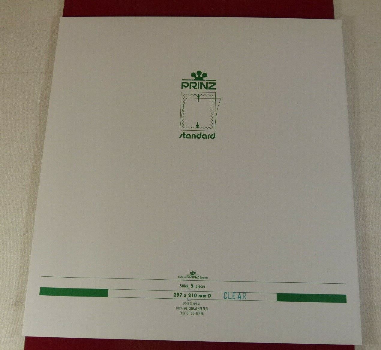 Prinz extra large A4 sized stamp mounts standard, Gard, black or clear ...